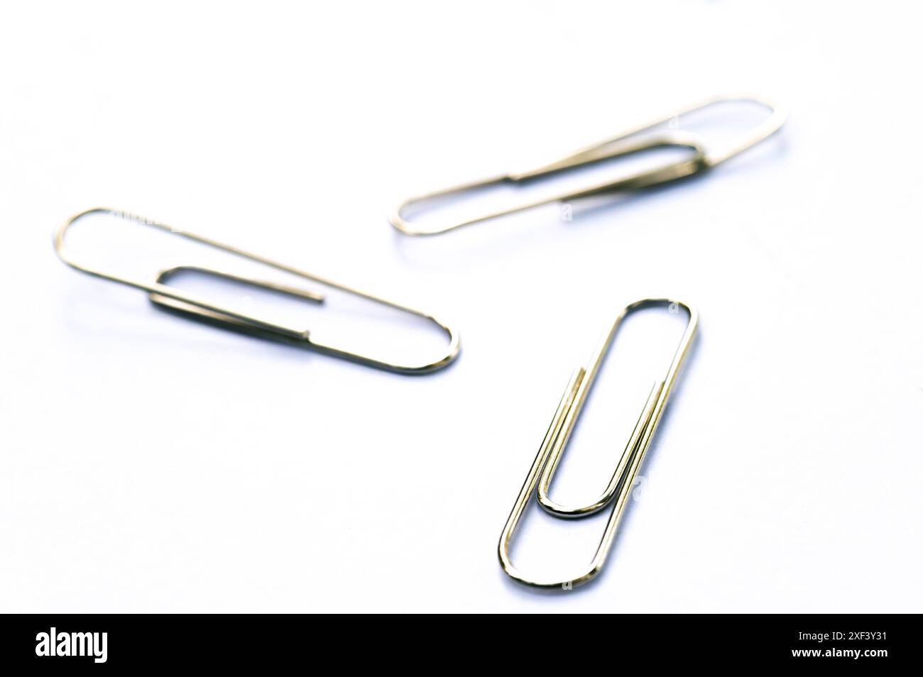 Metal clip. Office paper clip for important documents and files ...