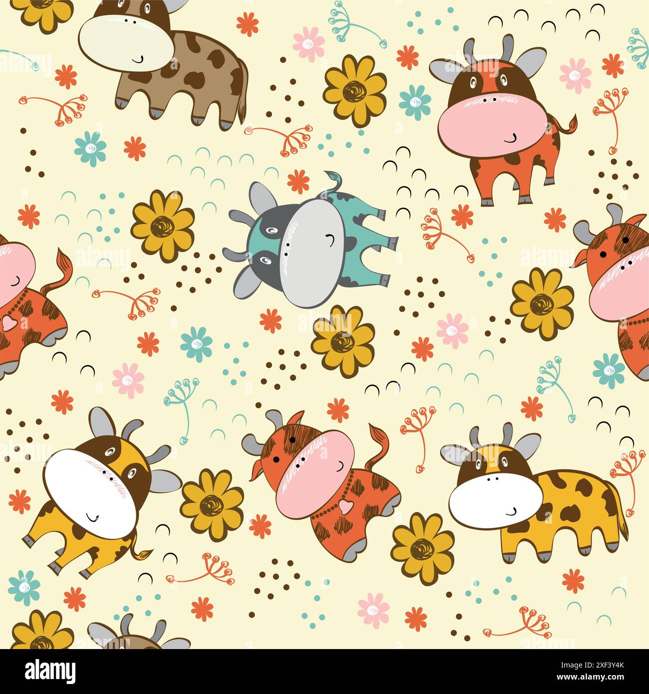 Child cows Stock Vector Images - Alamy