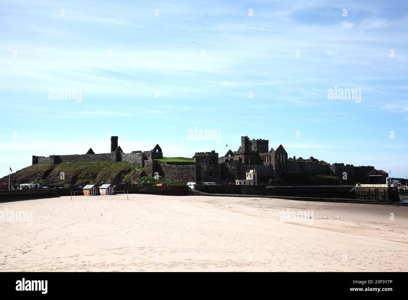 Peel Castle,built by Norwegians in 11th.Century, on St.Patrick's Isle ...