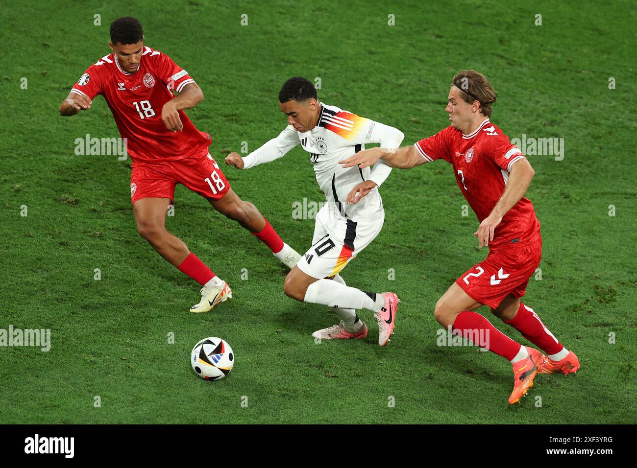 DORTMUND, GERMANY - JUNE 29: Jamal Musiala of Germany vies with ...