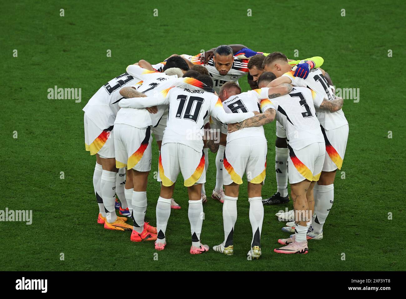 DORTMUND, GERMANY - JUNE 29: Players of Germany huddle together prior ...