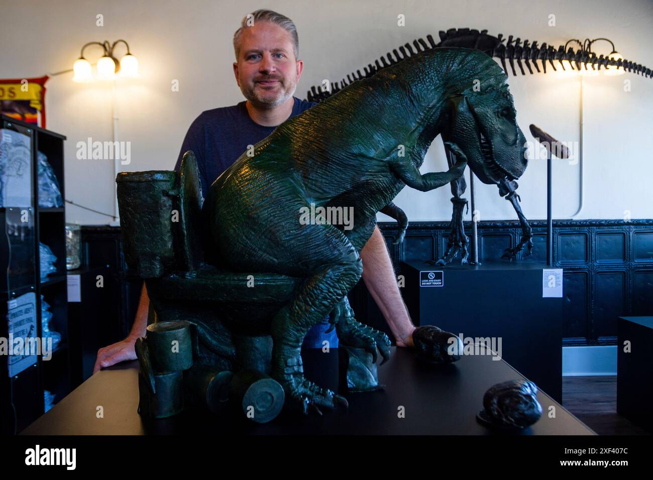 President and curator George Frandsen stands for a photograph inside ...
