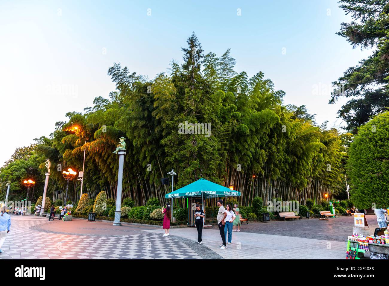 Batumi, Georgia - 12 JUNE 2024: Batumi Boulevard Park with dancing ...
