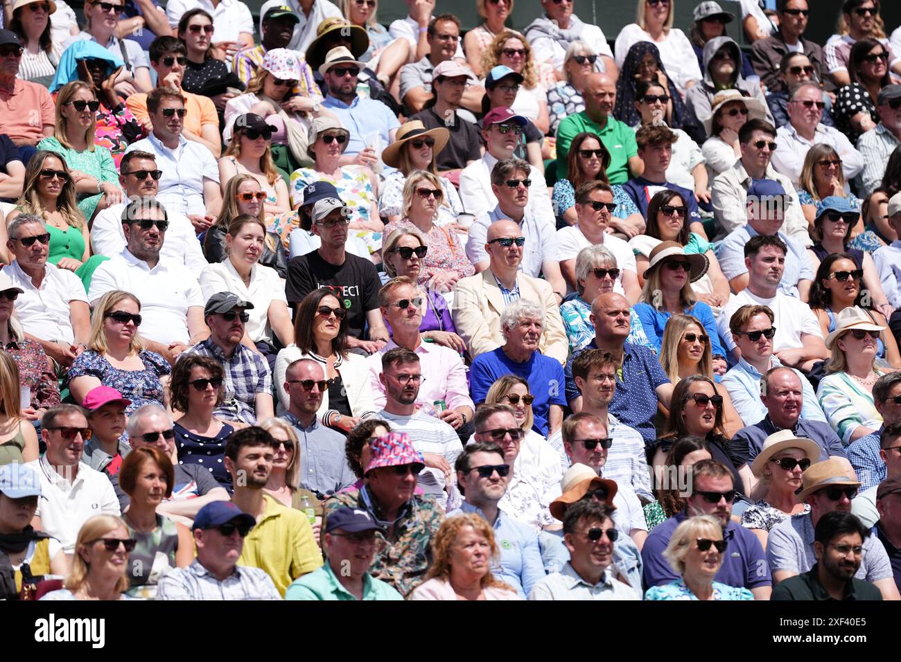 Spectators on day one of the 2024 Wimbledon Championships at the All ...