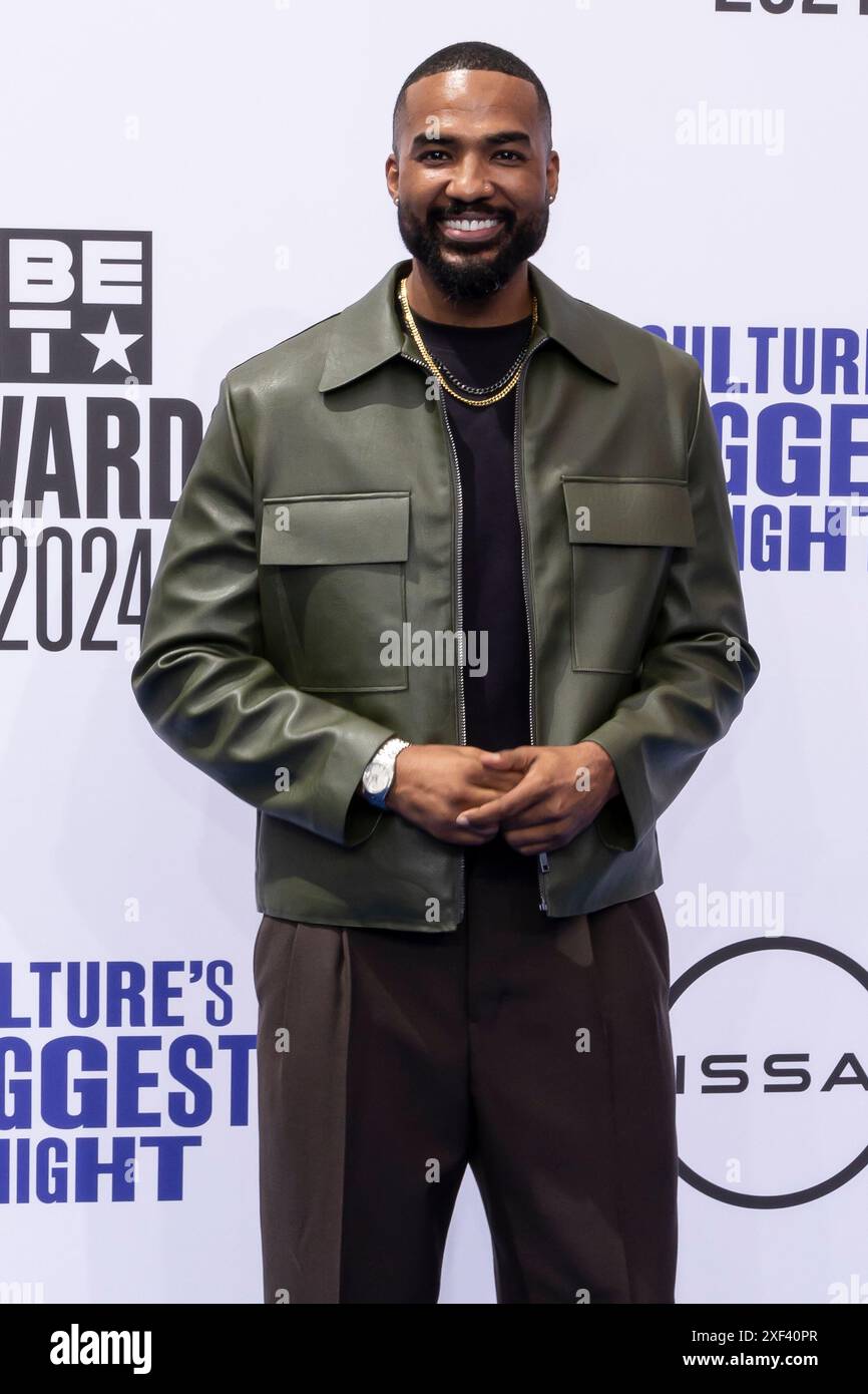 Shannon Wallace attends the arrivals of the “BET Awards” 2024 at the ...