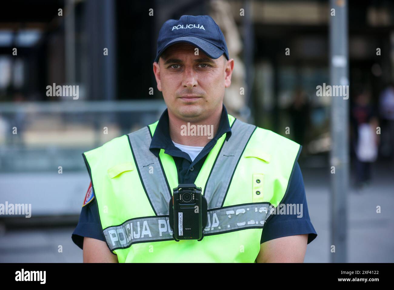 Sarajevo, Bosnia And Herzegovina. 01st July, 2024. The police officer ...