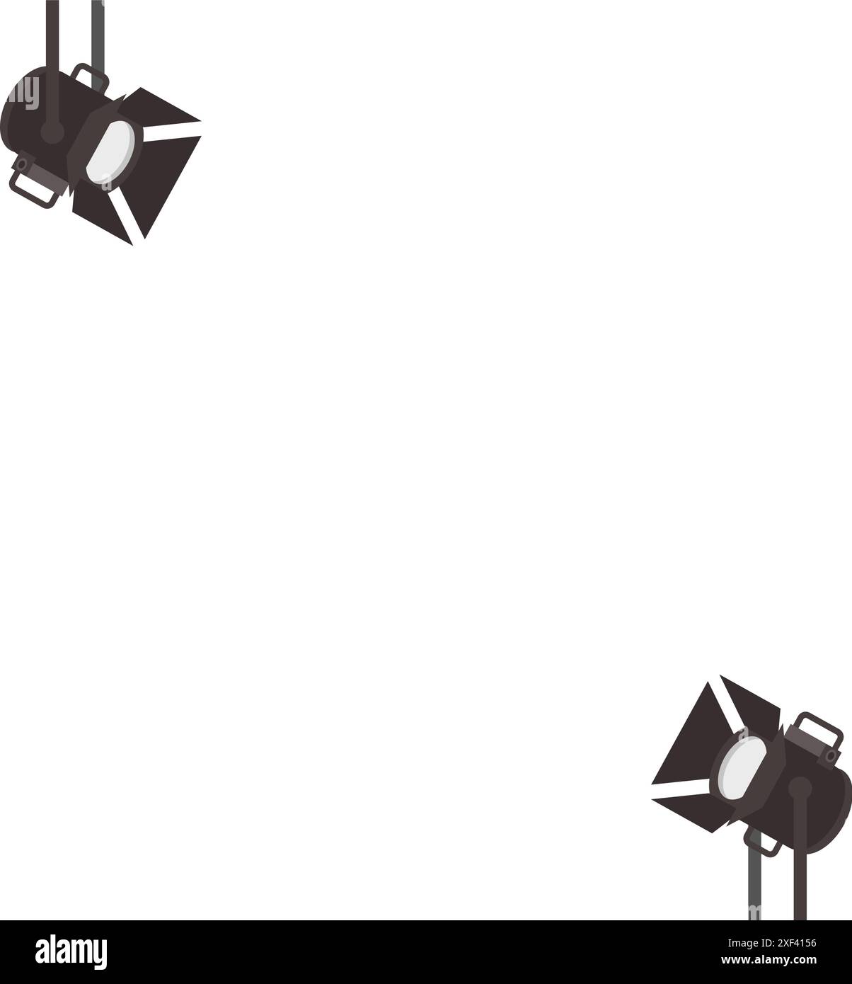 Projectors and spotlight for light banner or poster, vector of ...