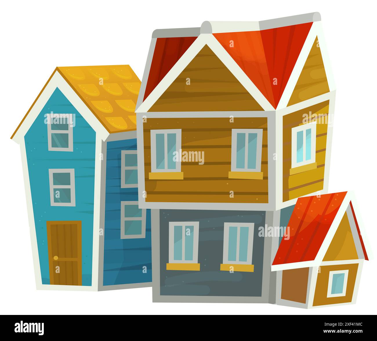 Cartoon building apartment family hi-res stock photography and images ...