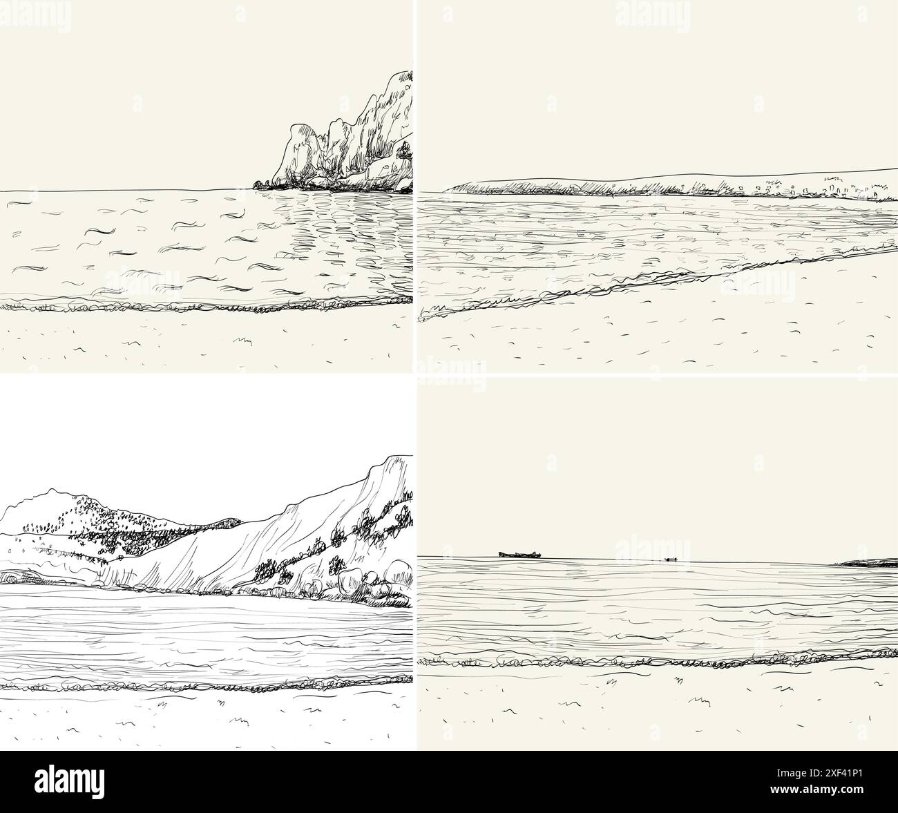 Beach Horizon Drawing