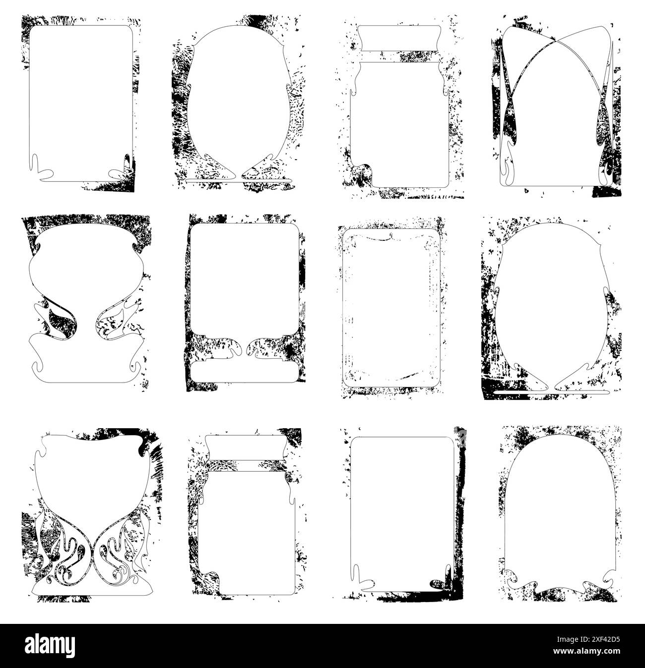 vector set of grunge frames Stock Vector Image & Art - Alamy
