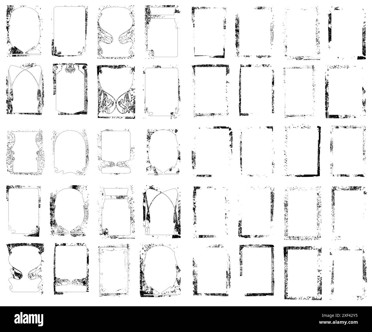 vector set of grunge frames Stock Vector Image & Art - Alamy