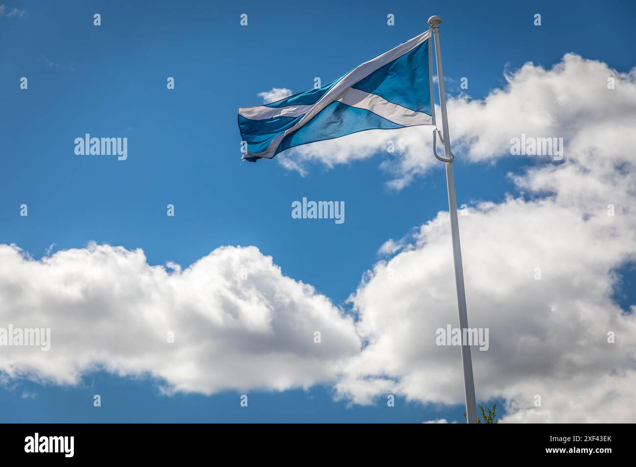 geography / travel, Great Britain, Scotland, Scottish flag on the ...