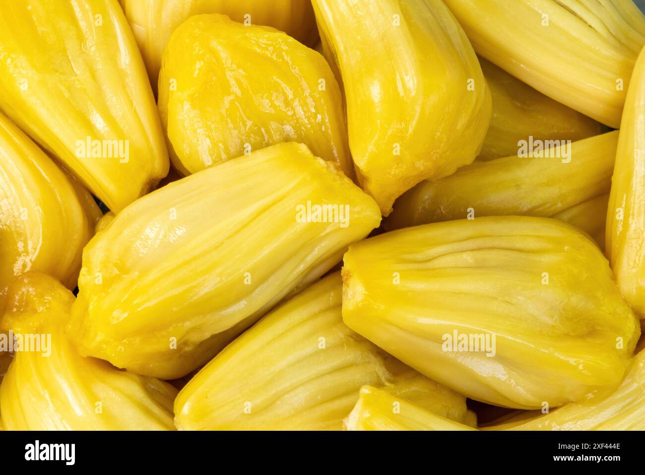 Ripe jackfruit yellow pieces close-up fruit background Stock Photo - Alamy
