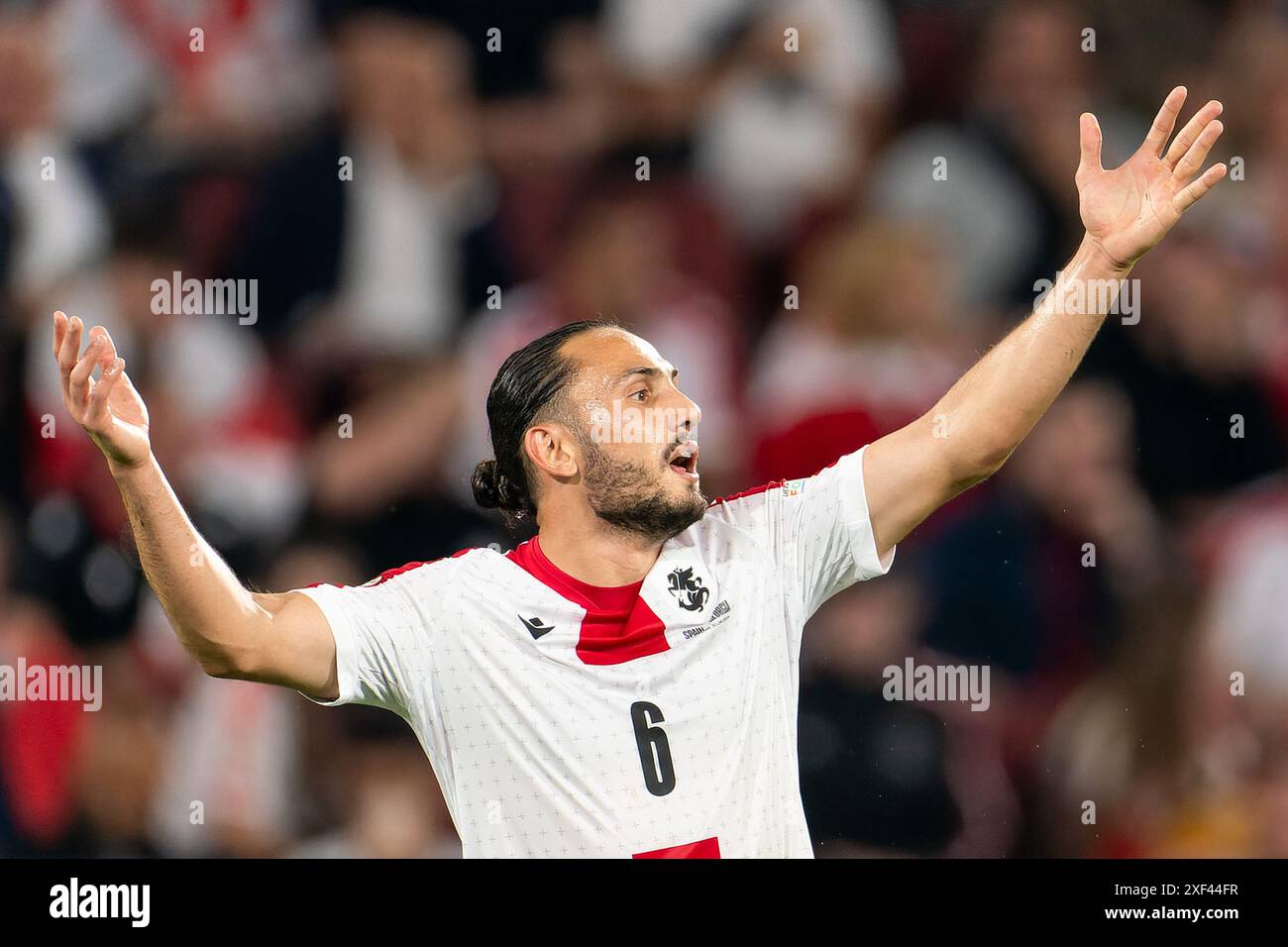 COLOGNE, GERMANY - JUNE 30: Giorgi Kochorashvili of Georgia reacts ...