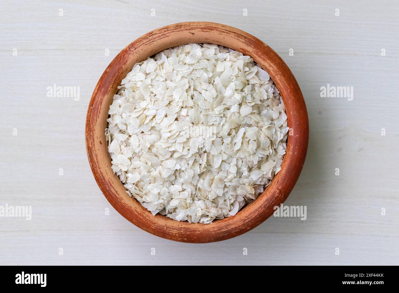 Top view poha flattened hi-res stock photography and images - Alamy