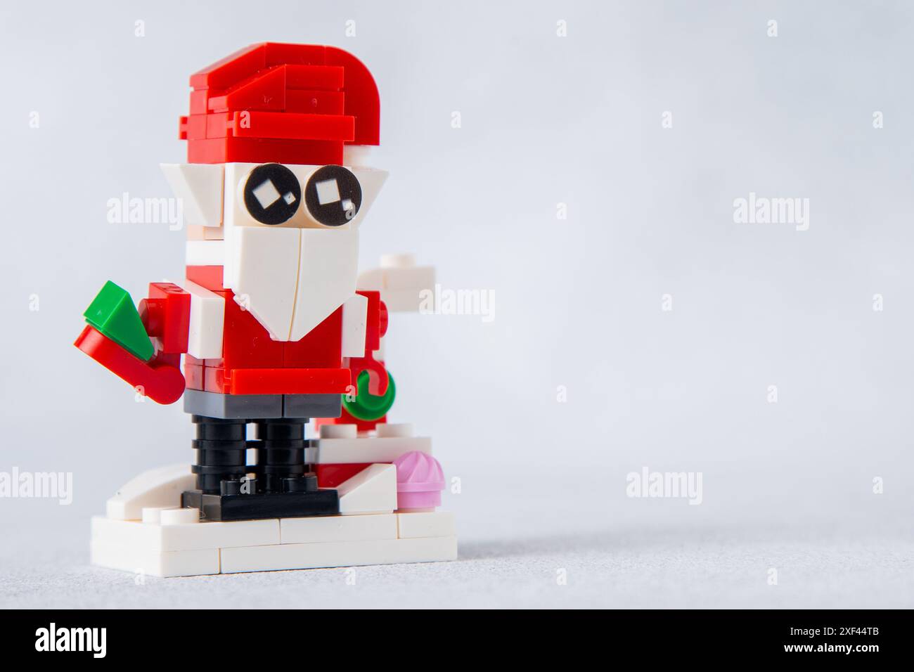 Santa Claus. Lego constructor from mini bricks and details. Children's ...