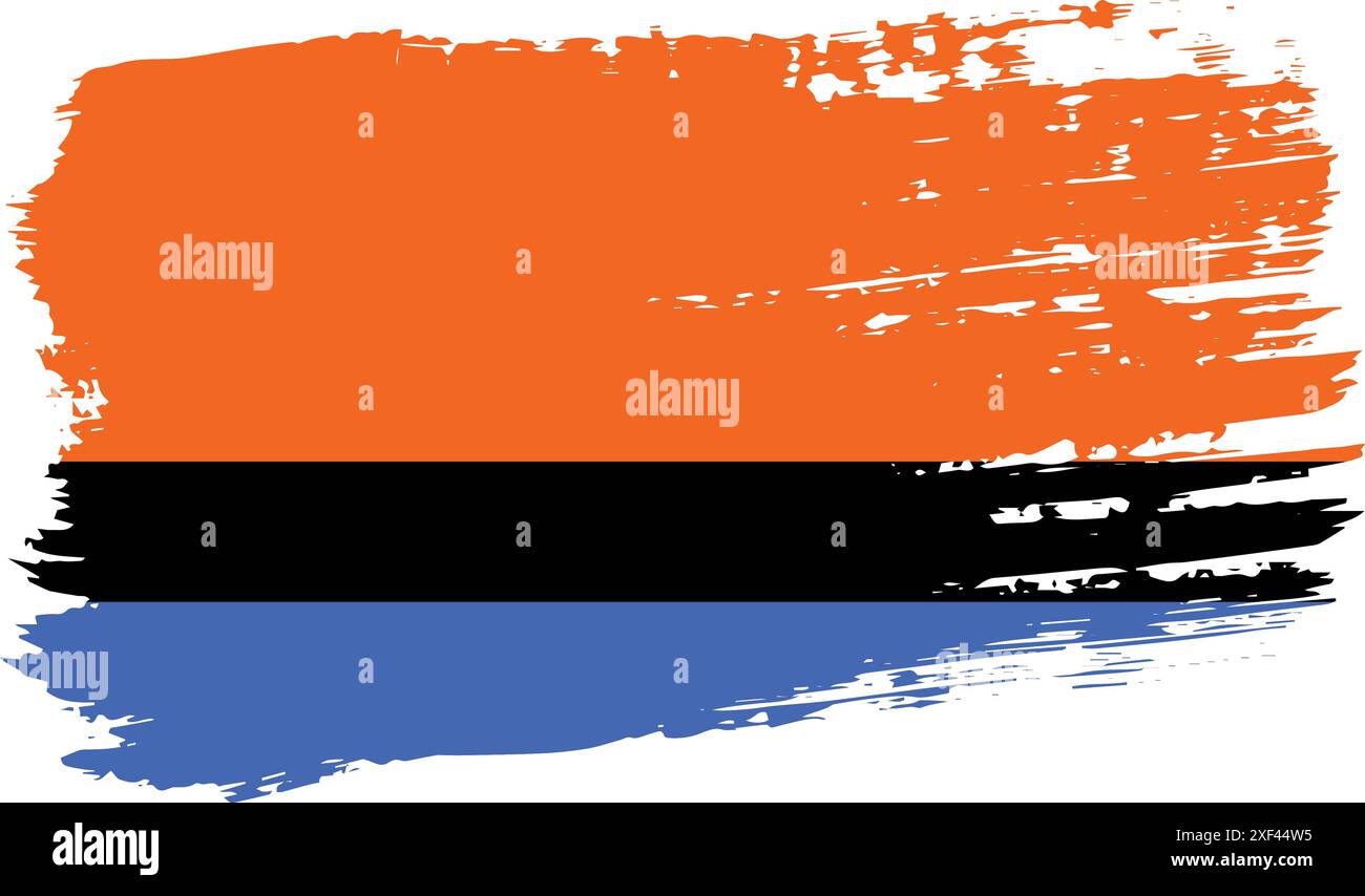 Chagos Islands flag, wide brush stroke on transparent background ...
