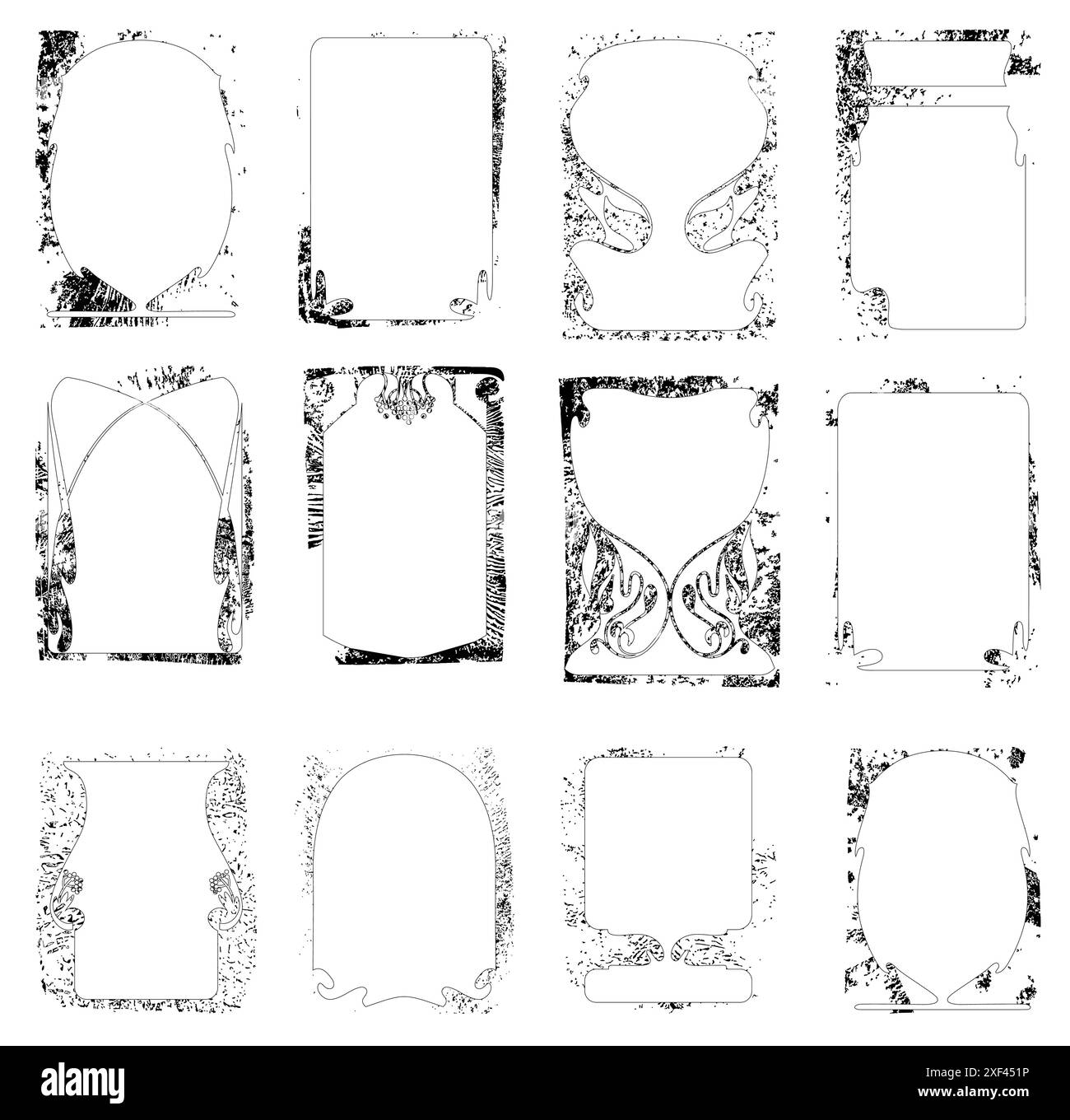 vector set of grunge frames Stock Vector Image & Art - Alamy