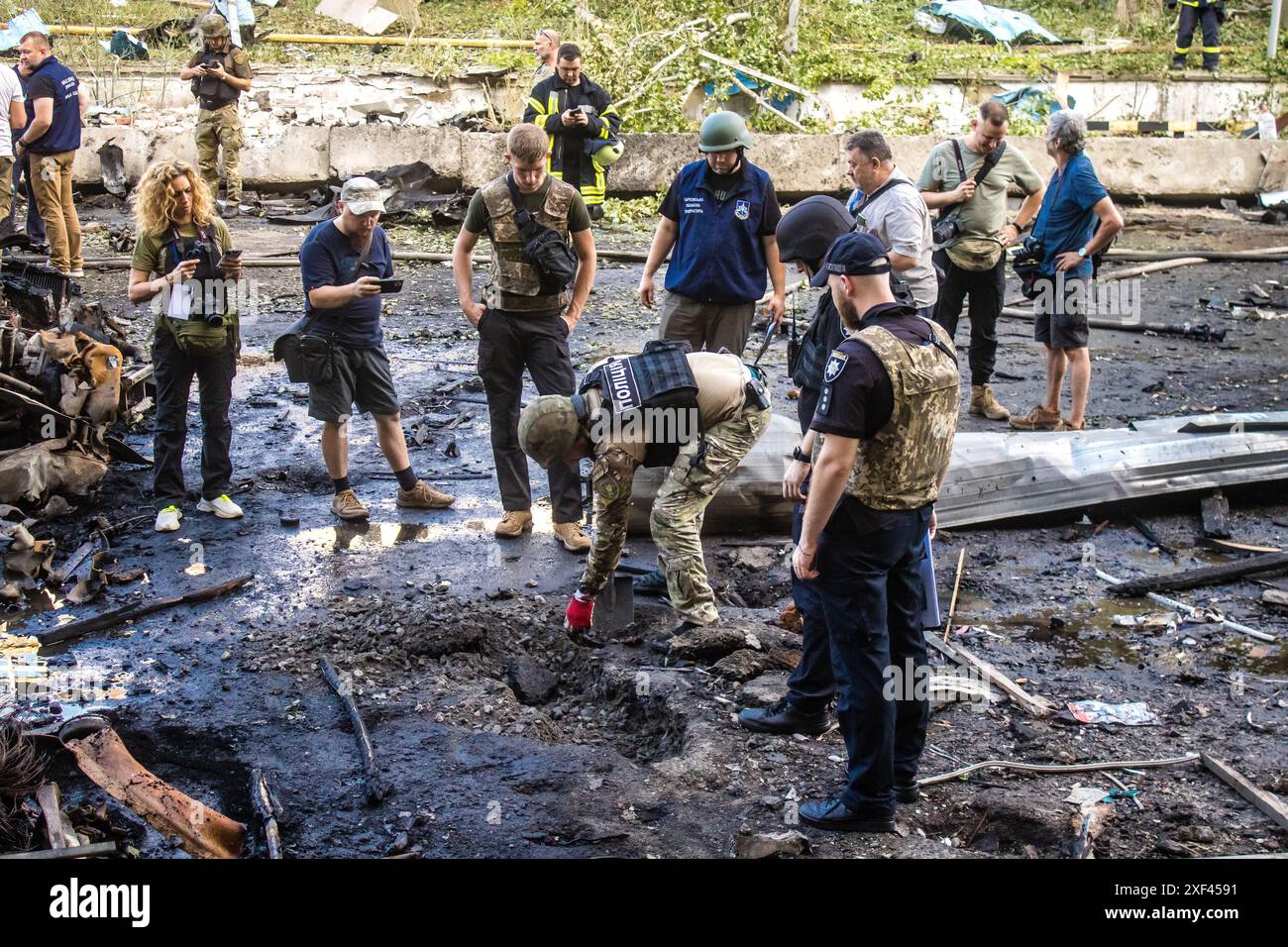 Kharkiv, Ukraine, June 30, 2024 War crimes prosecutors and police are ...