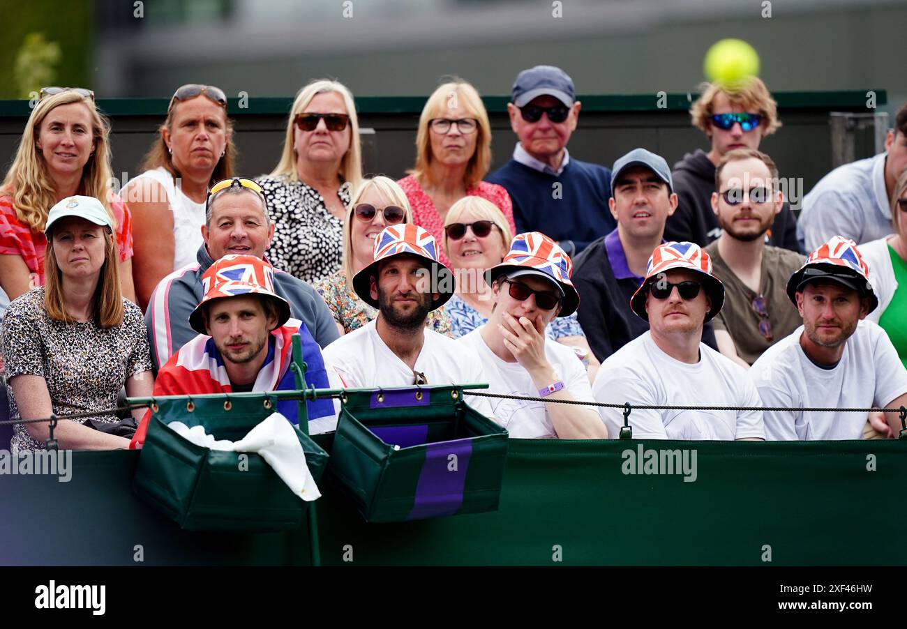 Spectators on day one of the 2024 Wimbledon Championships at the All ...