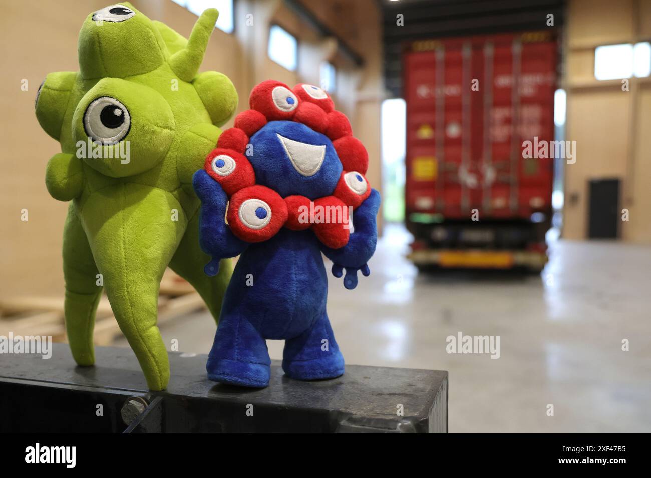 The mascot of the Czech national participation in the exhibition, the ...