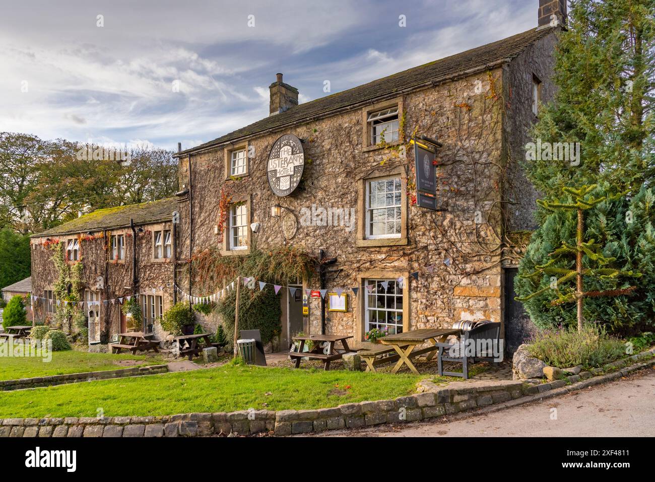 North Yorkshire. Malham district. The Lister Arms hotel Malham village ...