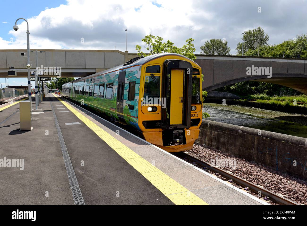 Scotrail Class 158 Sprinter train at the newly reopened Leven Railway ...