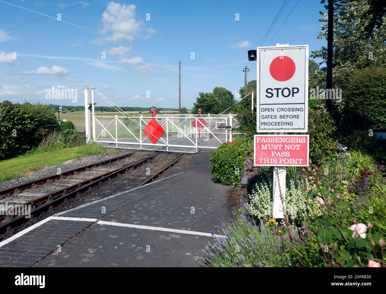 Level Crossing at the end of the Platform at Bodium Station, on the ...