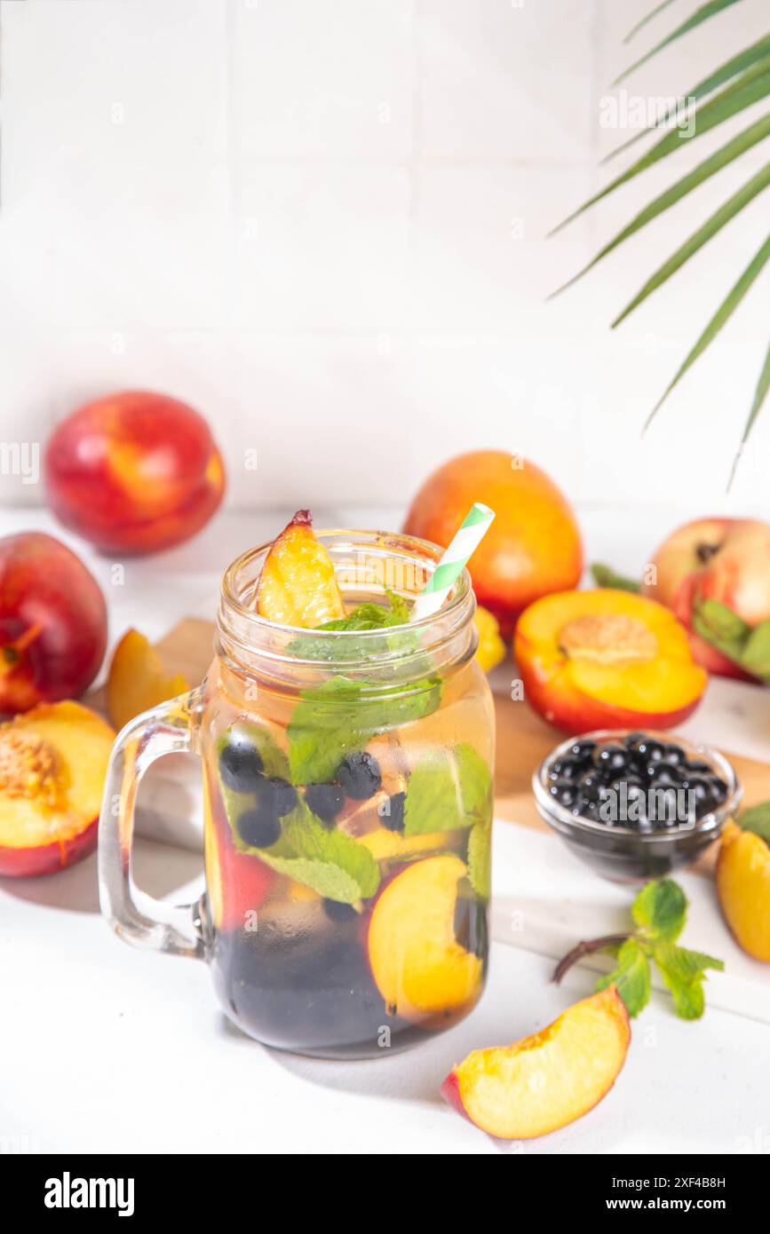 Arnold Palmer Iced Tea with Boba balls or Tapioca pearls, Cold Peach ...