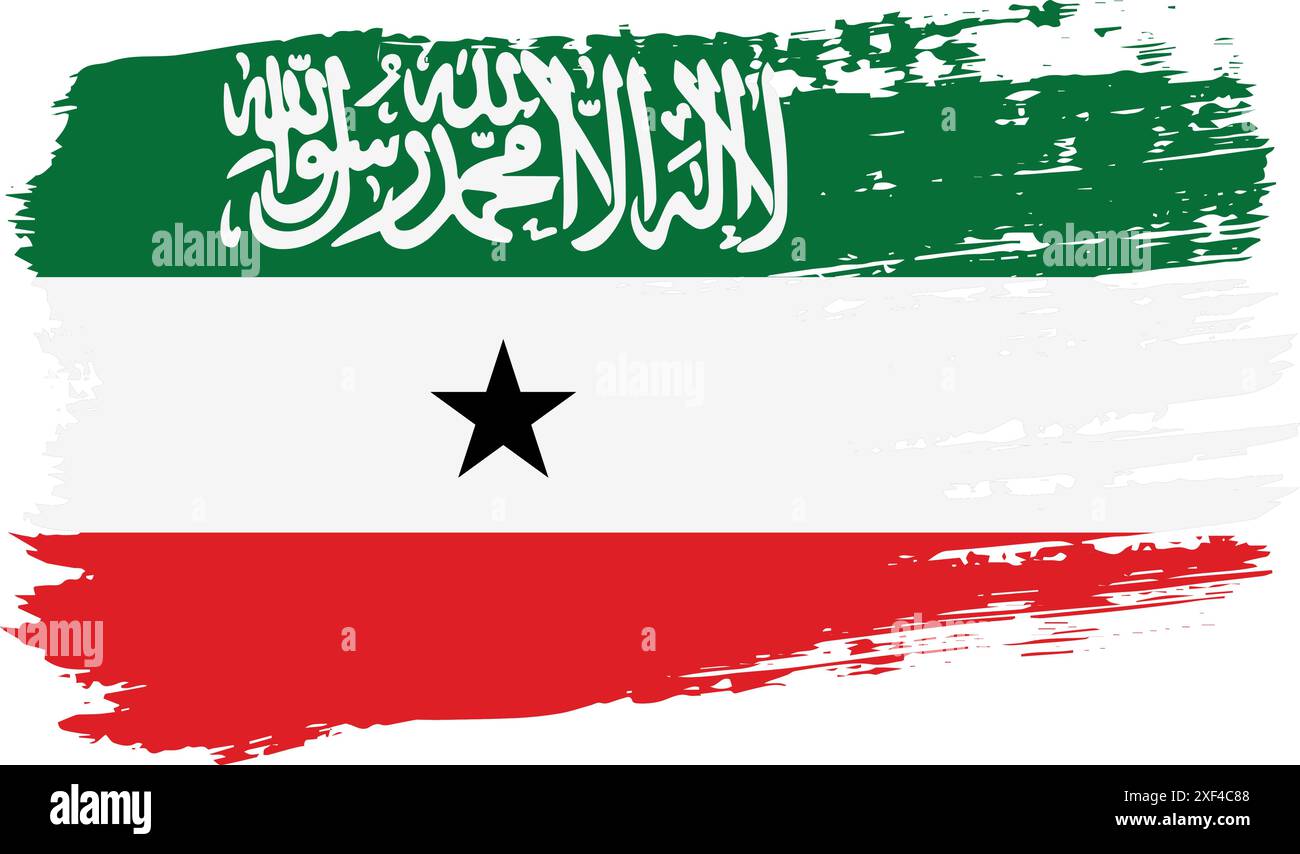 Somaliland flag, wide brush stroke on transparent background, vector Stock Vector Image & Art ...