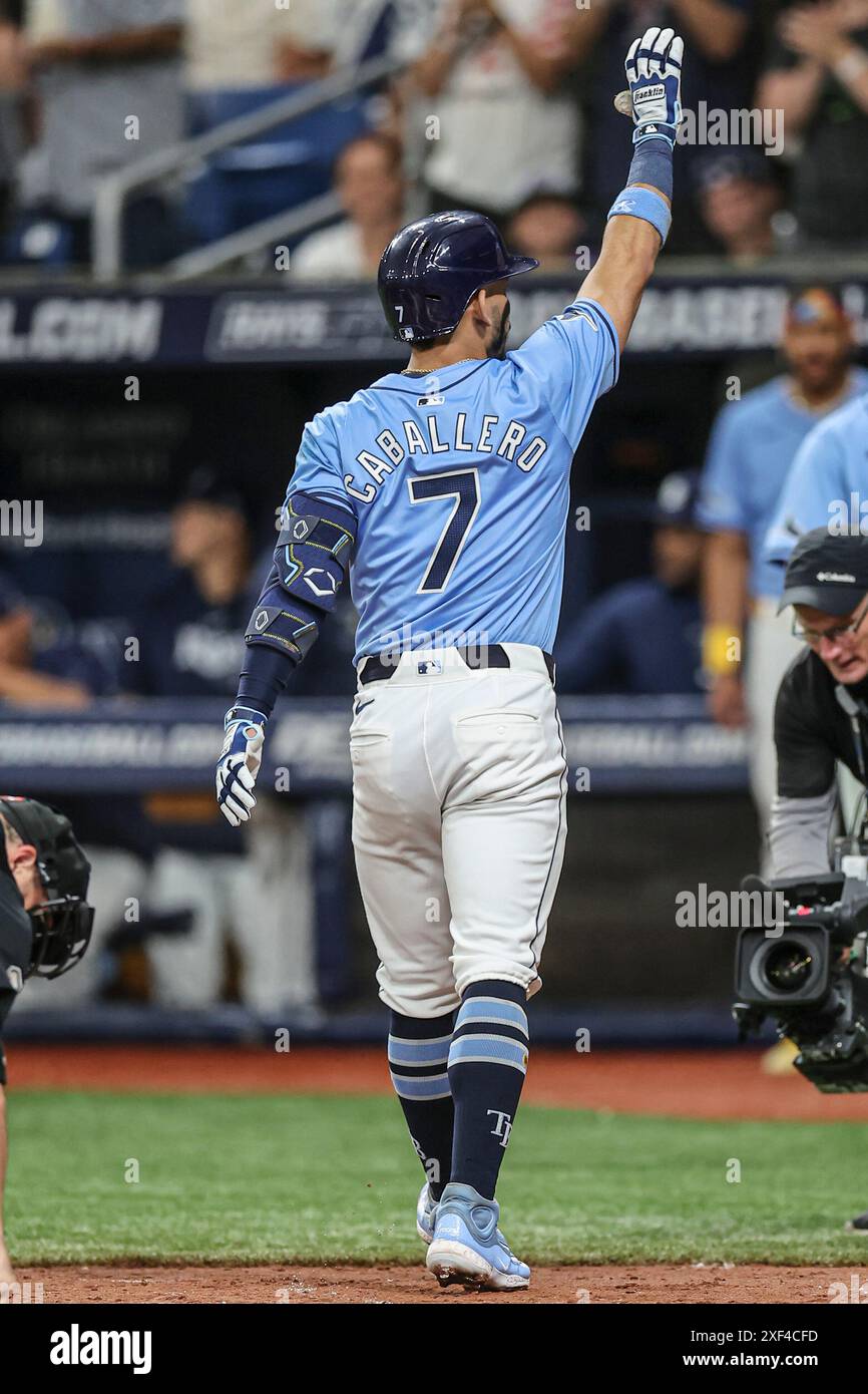 St. Petersburg, FL: Tampa Bay Rays second baseman José Caballero (7 ...