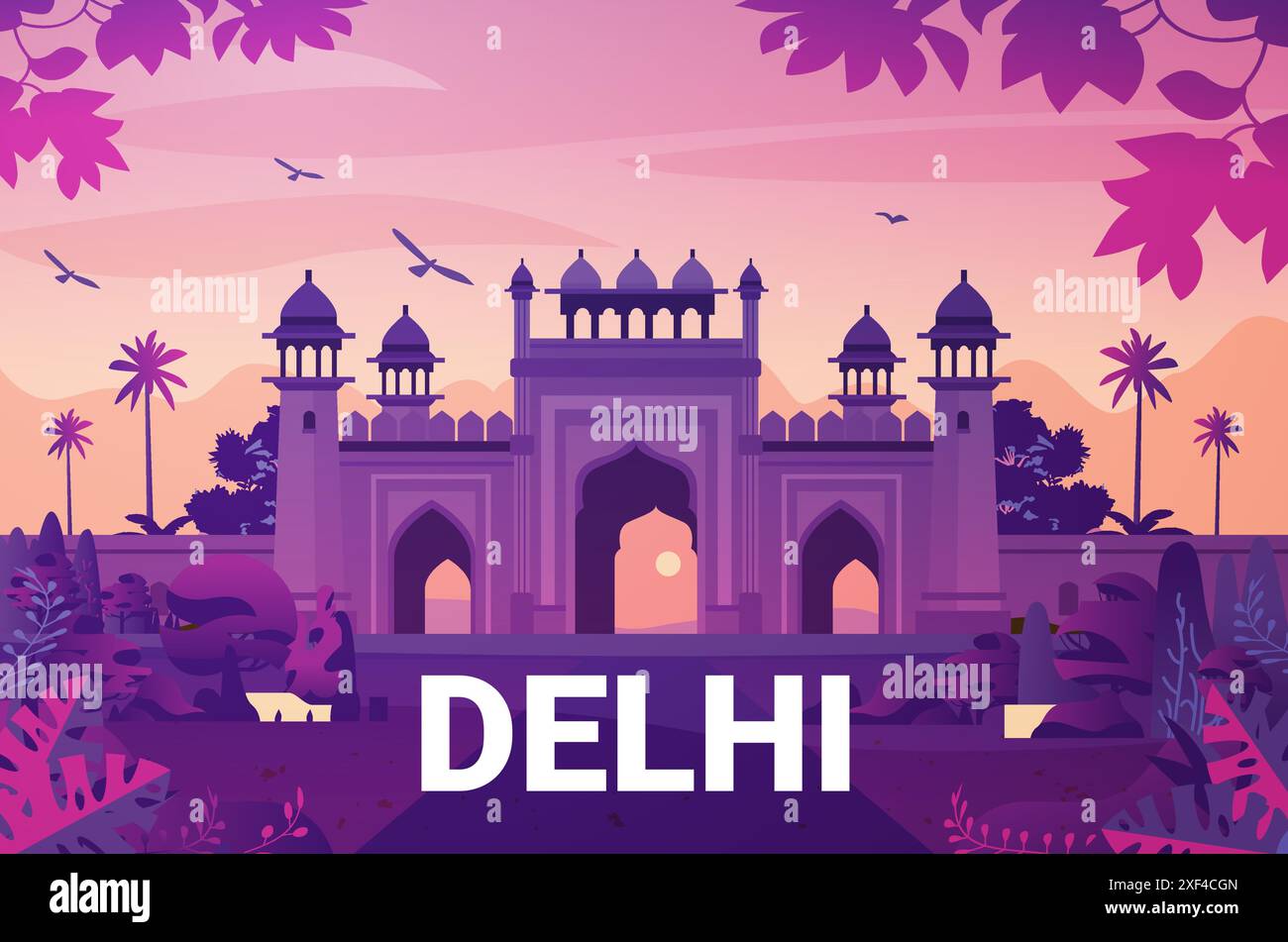 Delhi trees Stock Vector Images - Alamy