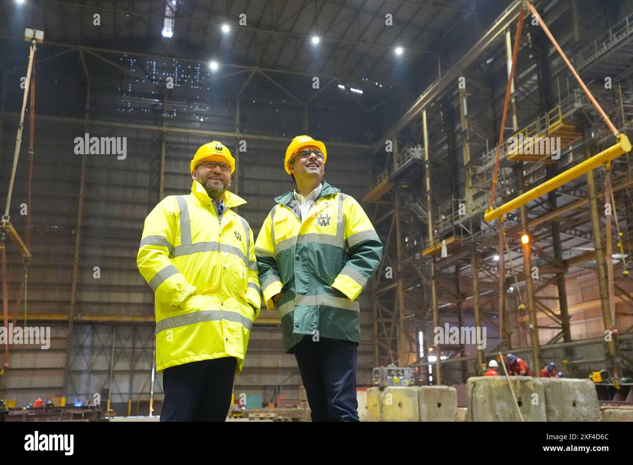 Scottish Labour leader Anas Sarwar alongside shadow Scotland secretary Ian Murray during a visit ...