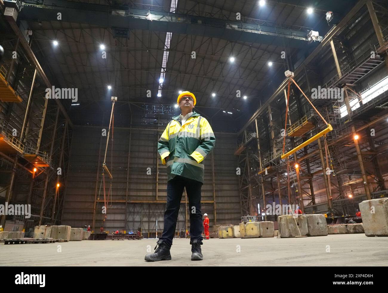 Scottish Labour leader Anas Sarwar during a visit to the Harland ...
