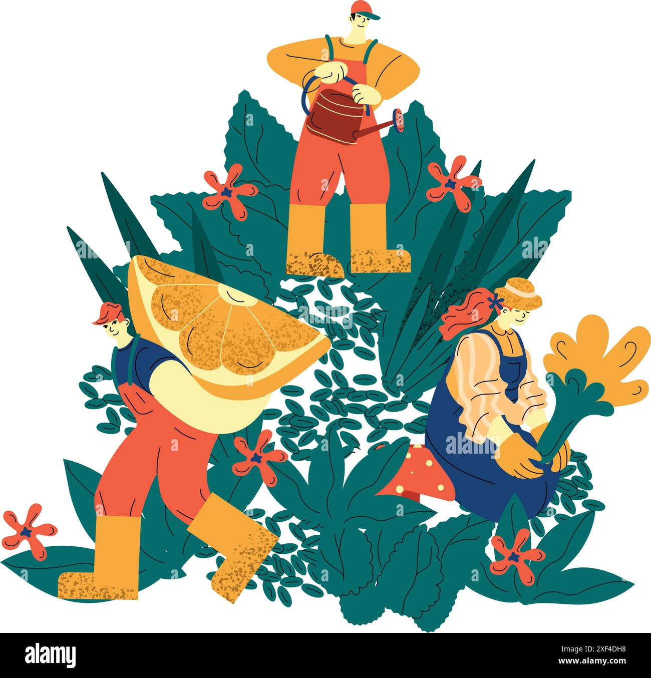 Working plants in garden Cut Out Stock Images & Pictures - Alamy