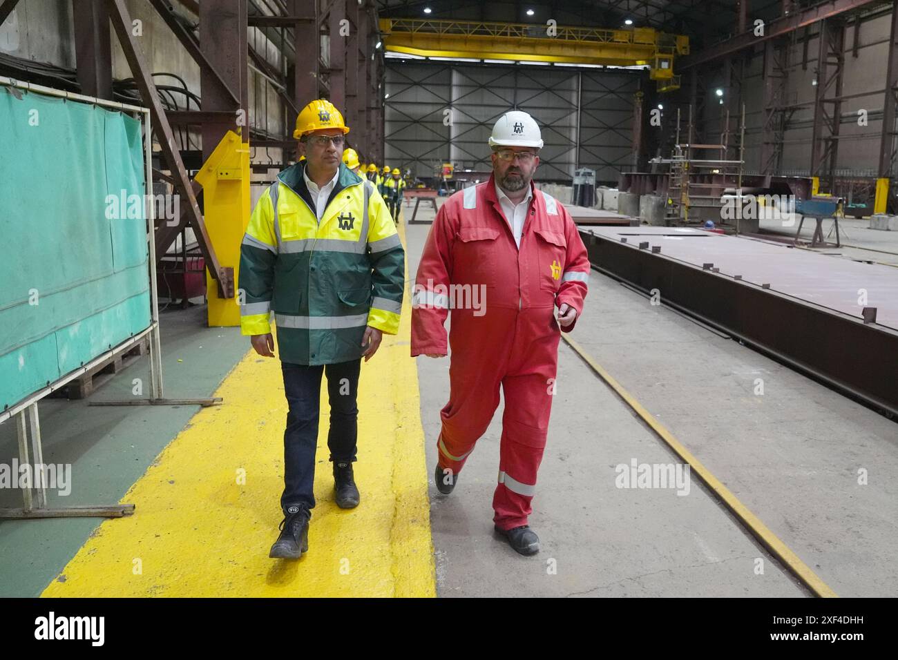Scottish Labour leader Anas Sarwar alongside General Manager Matt Smith ...