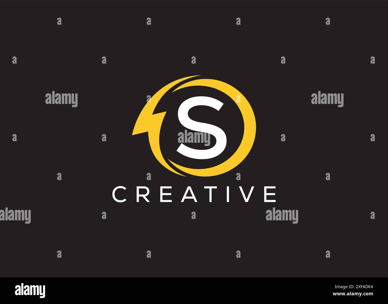 Minimal and professional Letter S thunder logo design template Stock ...