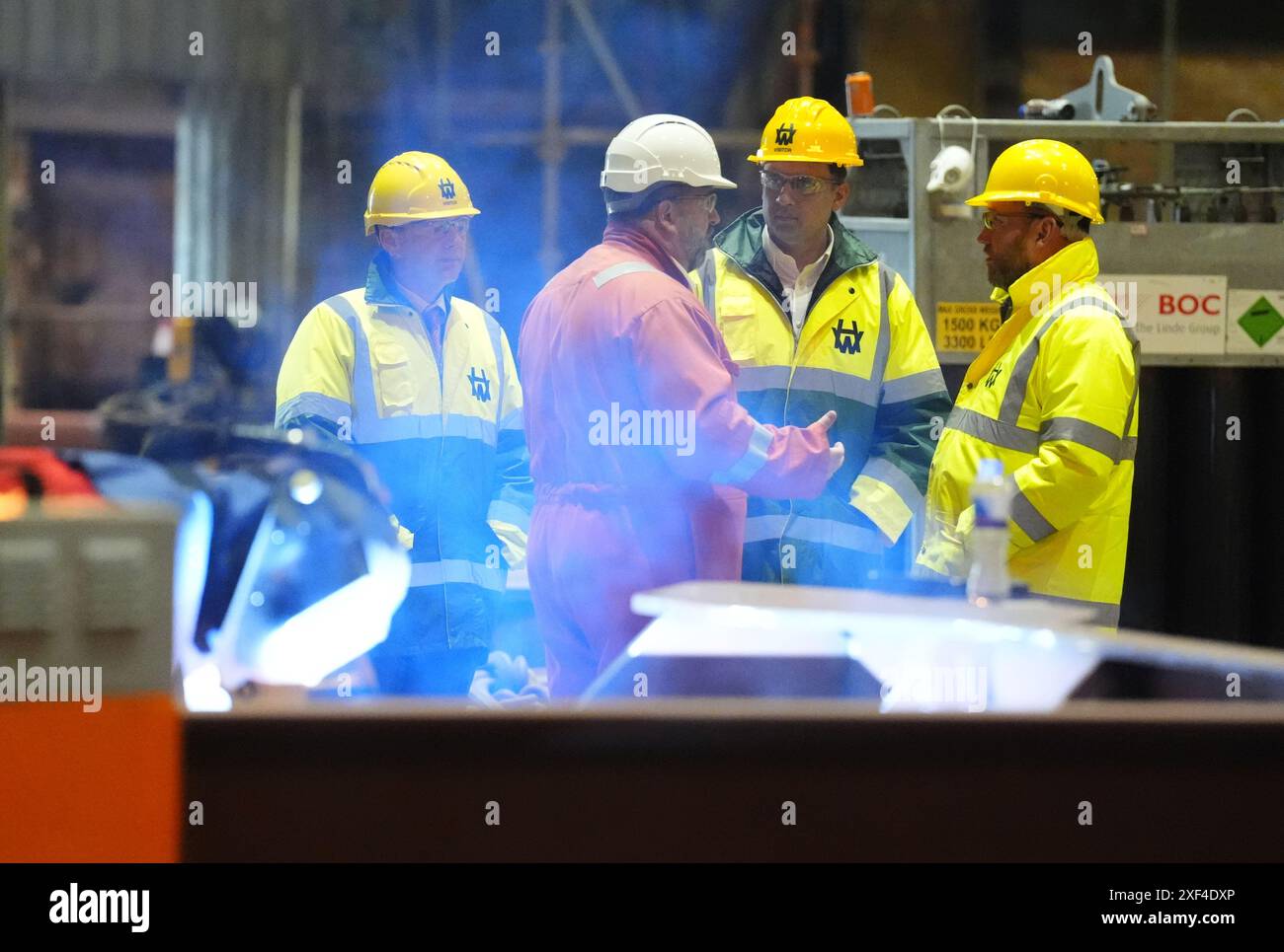 Scottish Labour leader Anas Sarwar shadow Scotland secretary Ian Murray(r) Glenrothes and Mid ...