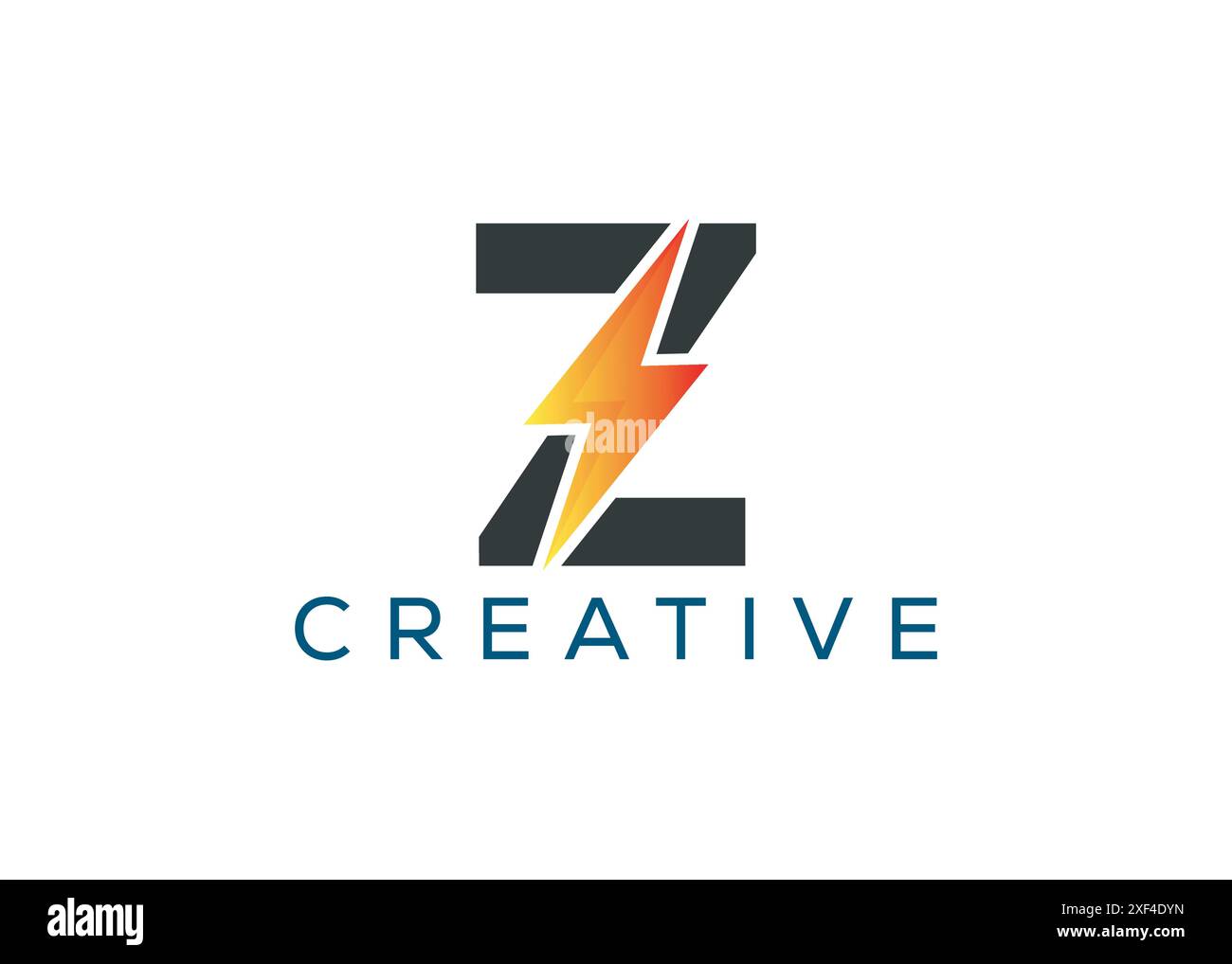 Z thunder logo hi-res stock photography and images - Alamy