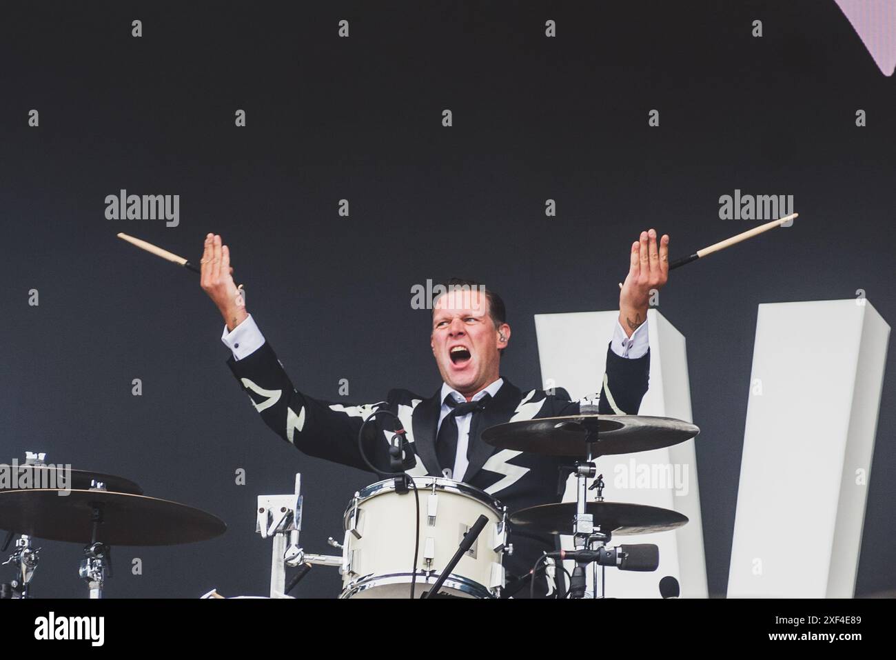 The Swedish band The Hives performed at Danisch Copenhell festival 2024 ...