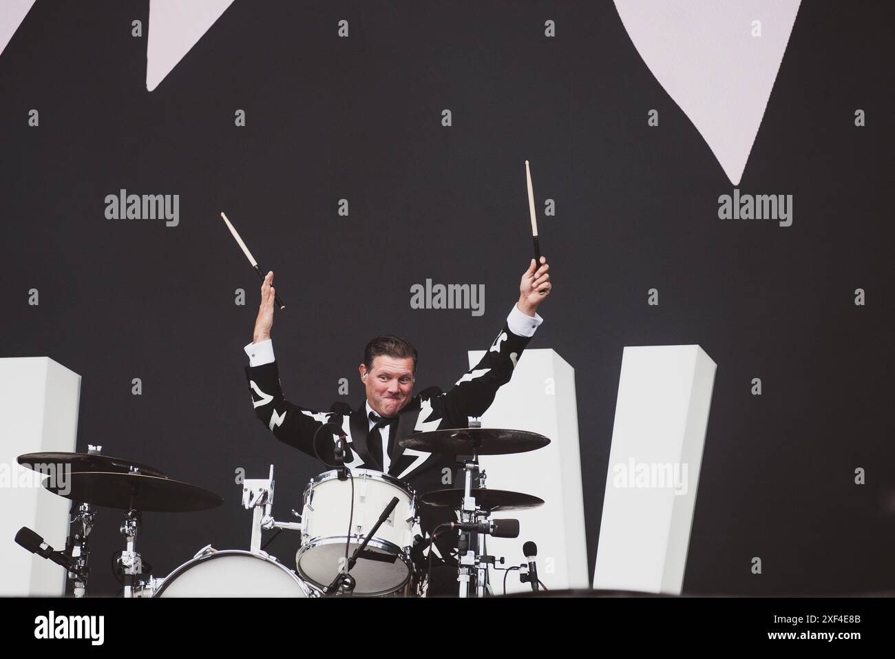The Swedish band The Hives performed at Danisch Copenhell festival 2024 ...