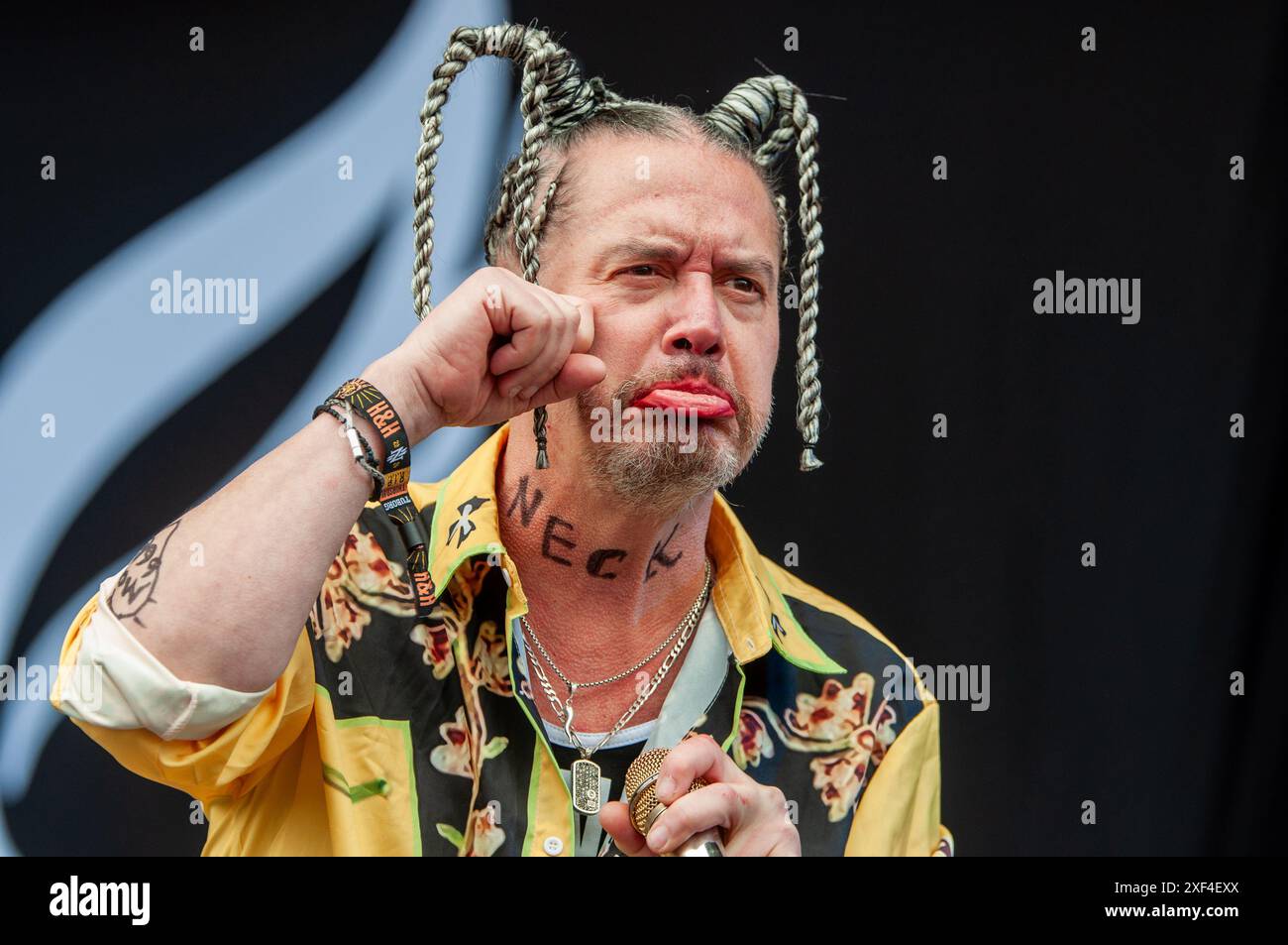 The american band Mr. Bungle performed at Danisch Copenhell festival ...