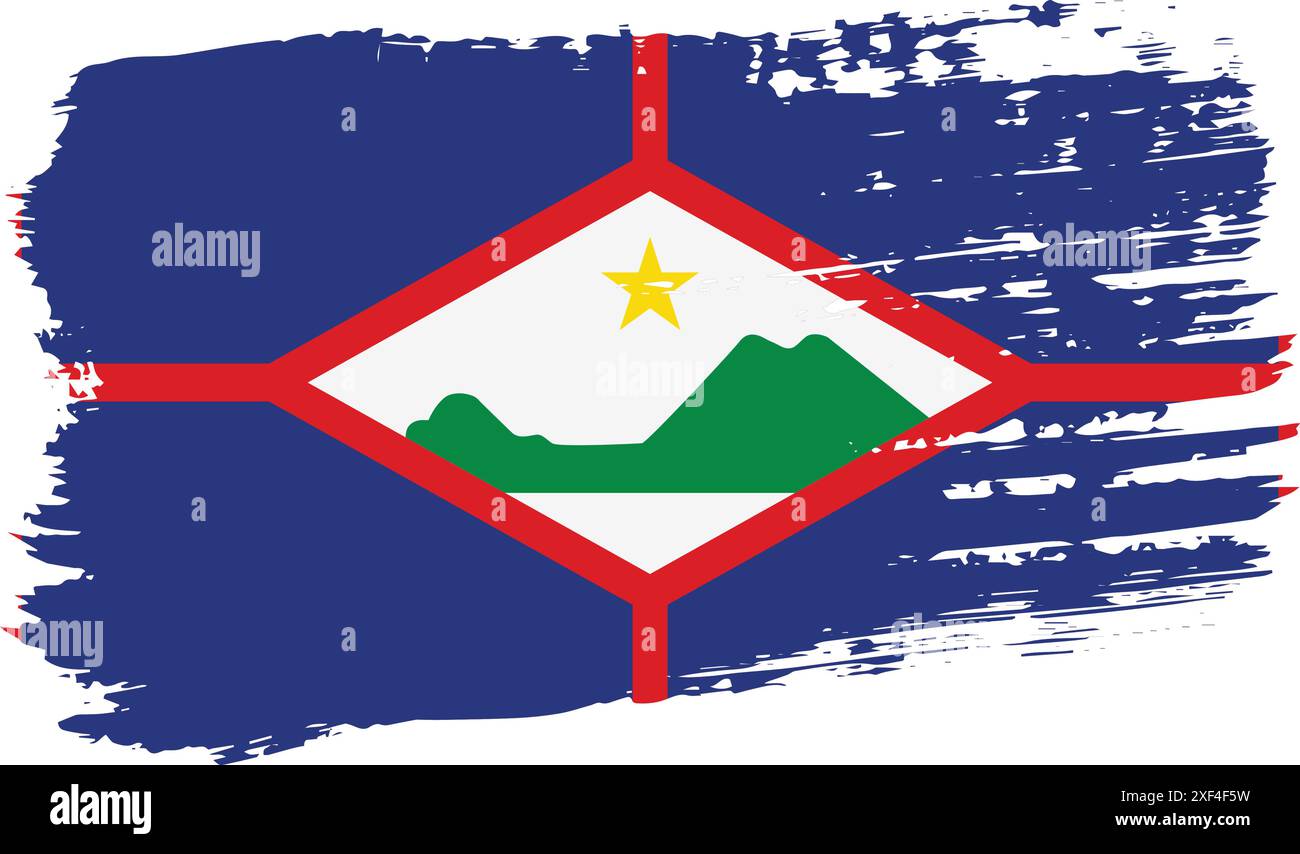 Sint Eustatius flag, wide brush stroke on transparent background, vector Stock Vector Image ...