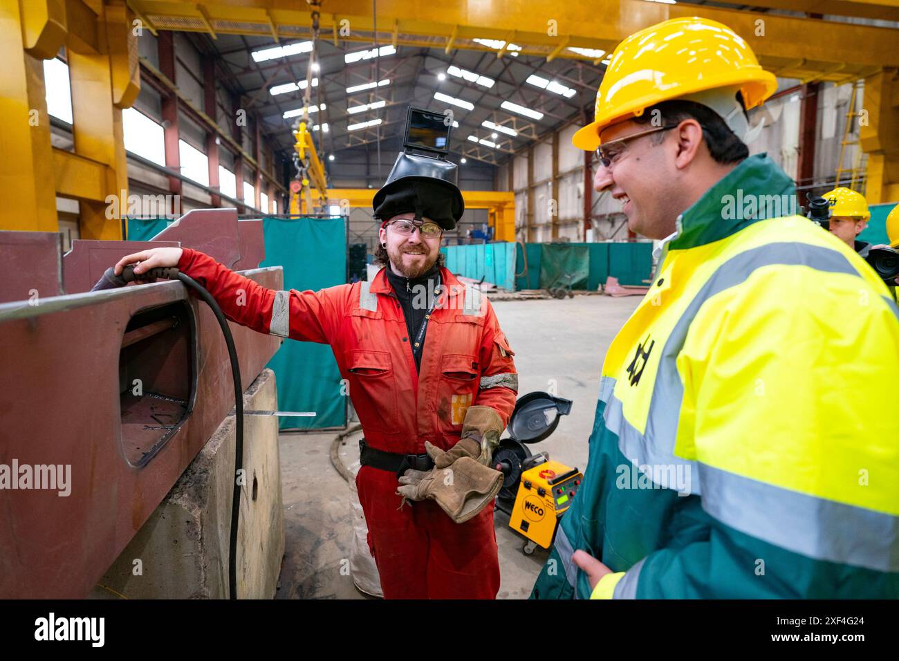 Methil, Scotland, UK. 1st July 2024. Scottish Labour Leader Anas Sarwar ...