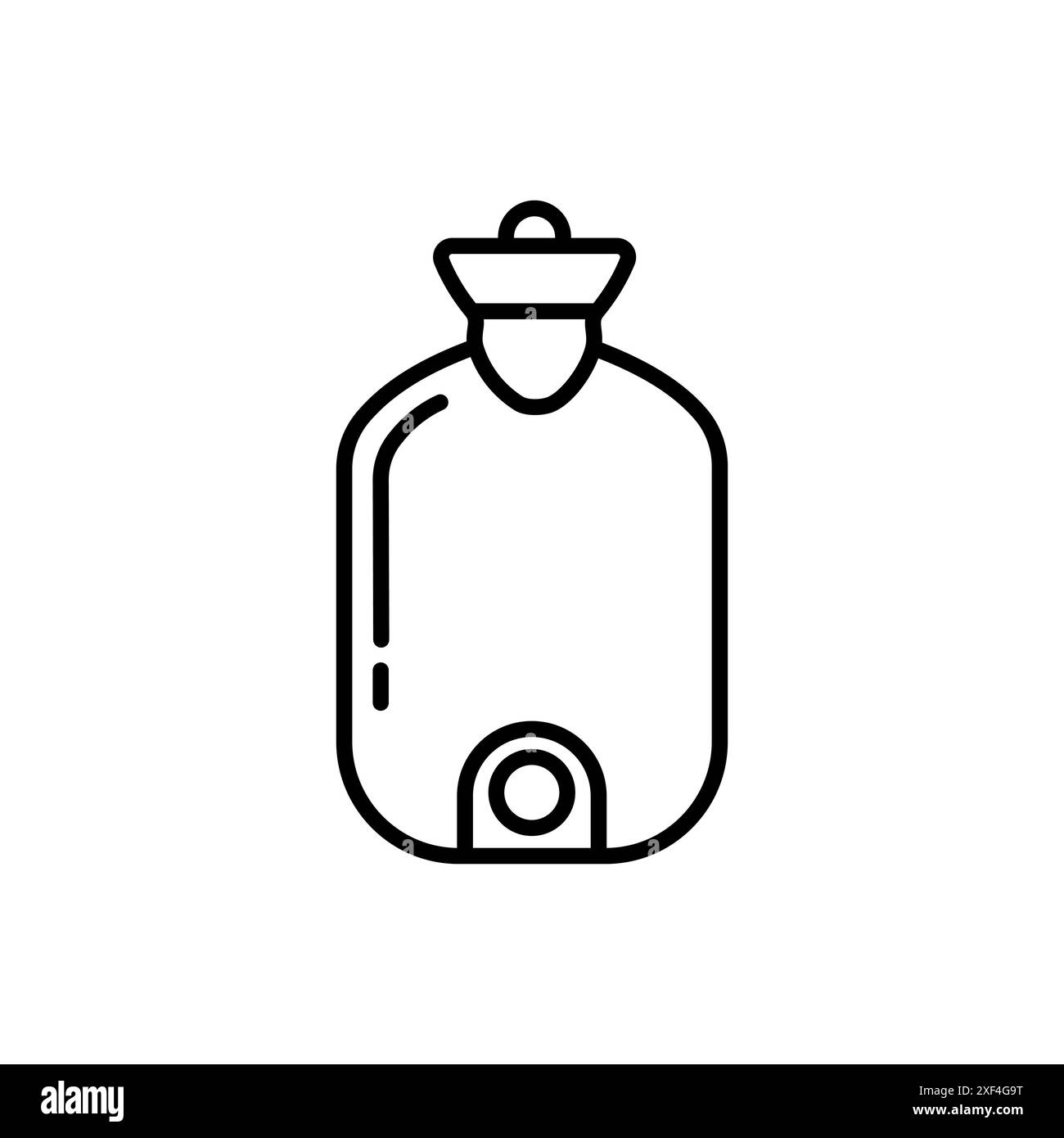 Medical warmer thin line icon, tool and medicine, rubber warmer sign ...