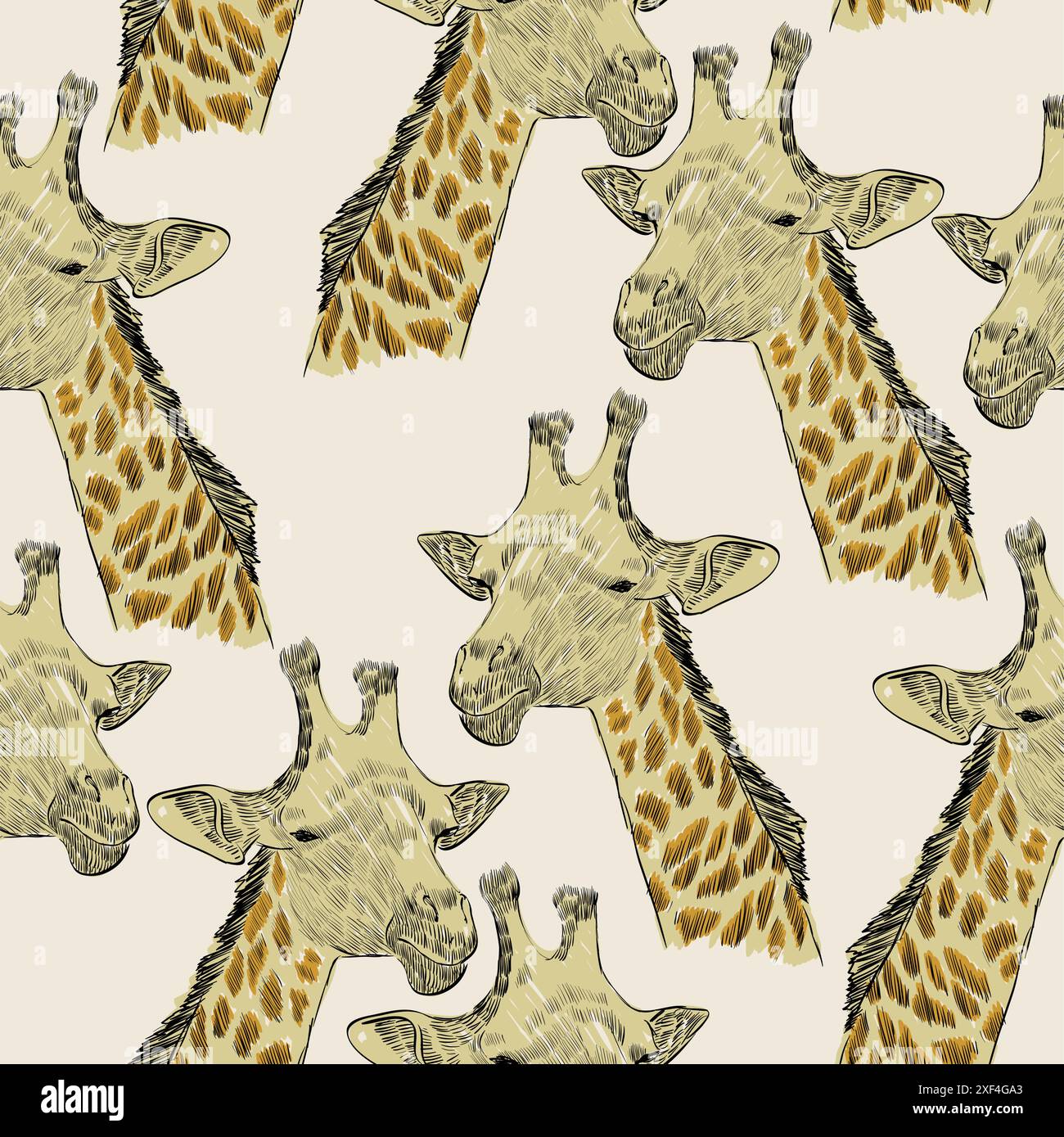 Giraffe head pattern Stock Vector Images - Alamy