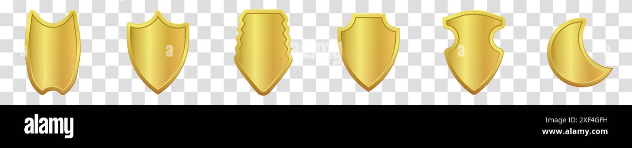 Glass and glossy sign trophy medal collection. Vector illustration. Set ...