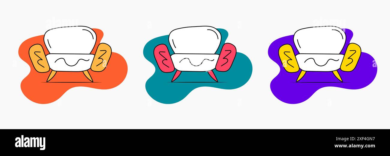 Sofa icon in cartoon Cut Out Stock Images & Pictures - Alamy