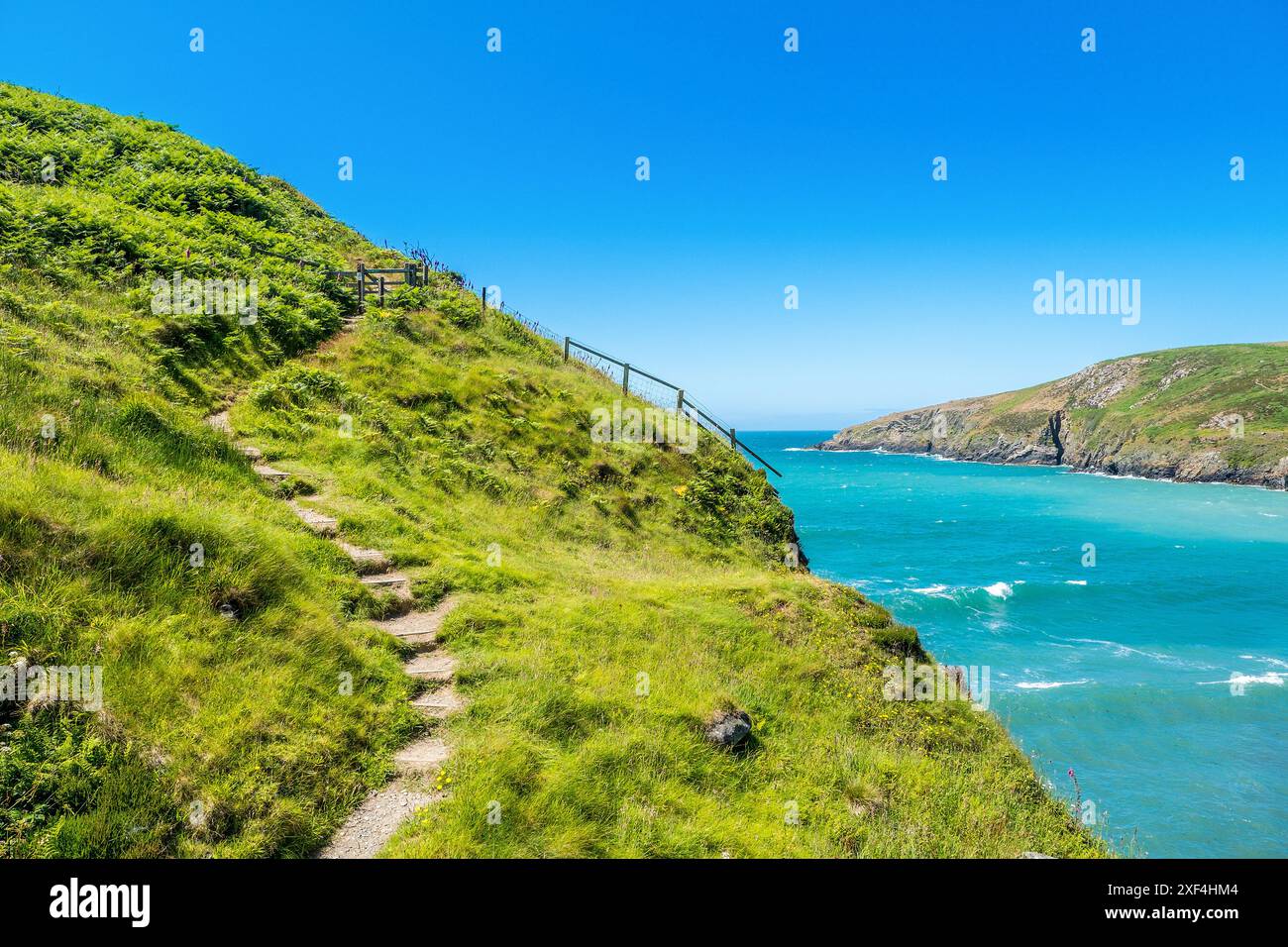 A section of The Pembrokeshire Coast Path in West Wales at Strumble ...