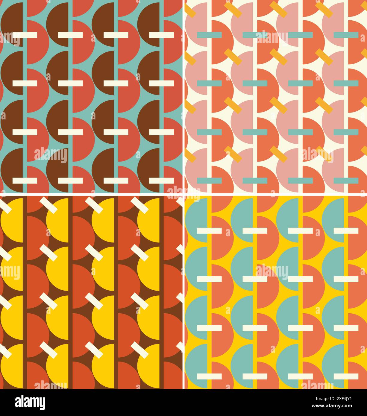 Abstract Retro Geometric seamless pattern. Vector Illustration Stock ...